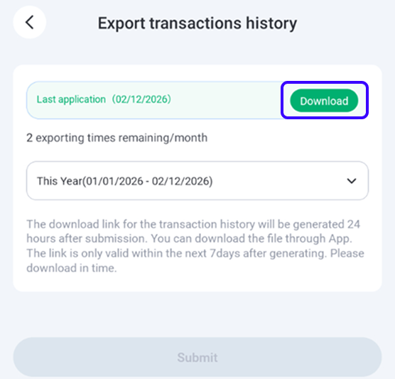 How to Download Transaction History [App] – Webot Help Center